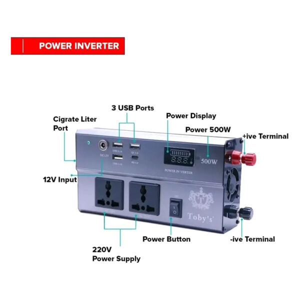 خرید پاوربانک چندکاره توبیز مدل BTY-55 با اینورتر و چراغ کمپینگ | ایران کمپینگ